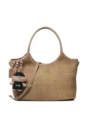 V°73 Zelda Woven-effect Shoulder Bag - Neutrals