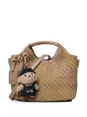 V°73 Zelda Woven-effect Shoulder Bag - Neutrals