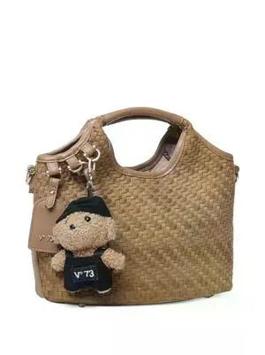 V°73 Zelda Woven-effect Shoulder Bag - Neutrals