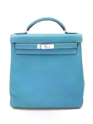 Hermès 1999 Kelly Ad Gm Backpack - Blue
