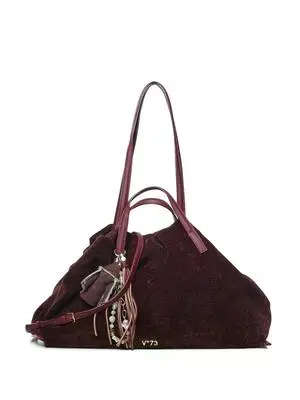 V°73 Fringe-charm Logo-plaque Shoulder Bag - Red