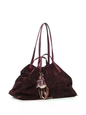 V°73 Fringe-charm Logo-plaque Shoulder Bag - Red
