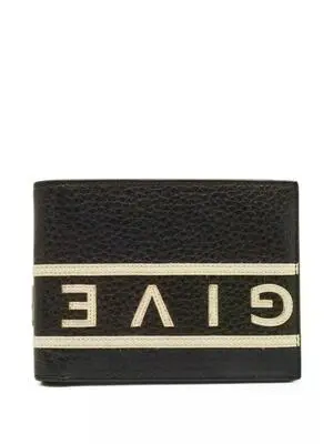 Givenchy Logo-patch Bifold Leather Wallet - Black