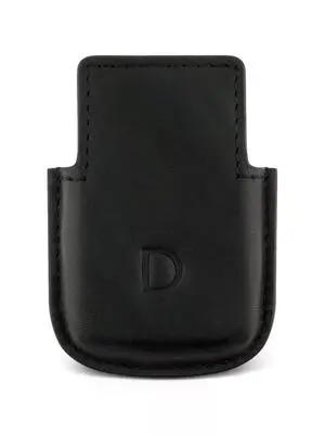 S.t. Dupont Topstitched Leather Lighter Case - Black