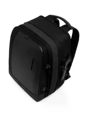 PIQUADRO Logo-embossed Expandable Backpack - Black