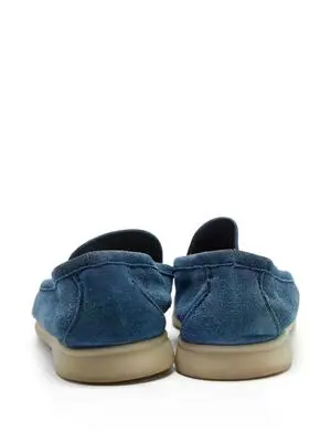 Loro Piana Summer Walk Suede Loafers - Blue