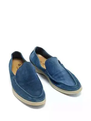 Loro Piana Summer Walk Suede Loafers - Blue