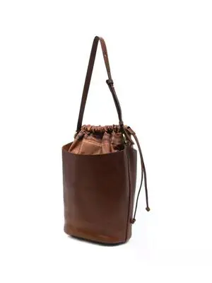 THE BRIDGE Logo-print Bucket Bag - Brown