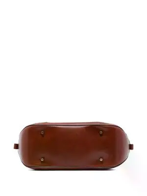 Burberry 2000-2017 Small Leather Trimmed House Check Canvas Bridle Orchard Satchel