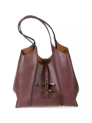 TOD'S T Timeless Leather Tote Bag - Red