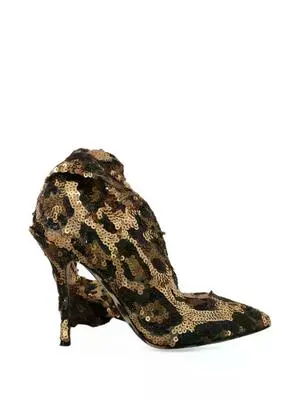 Dolce & Gabbana Leopard-print Sequin-embellished Ankle Boots