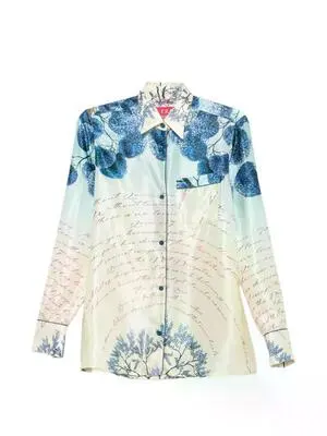 F.R.S FOR RESTLESS SLEEPERS Graphic-print Button-down Shirt - Neutrals