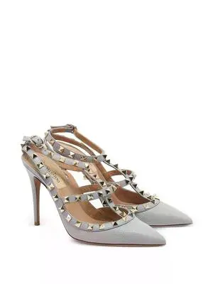 Valentino Garavani Rockstud Caged Pumps - Grey