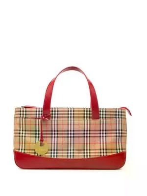 Burberry 2000-2017 Haymarket Check Canvas Handbag - Neutrals