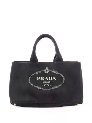 Prada 2010s Canapa Tote Bag - Black