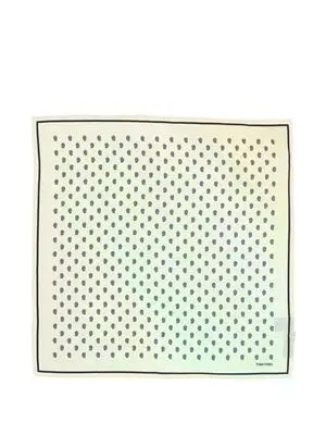 TOM FORD Paisley-print Silk Pocket Square - White