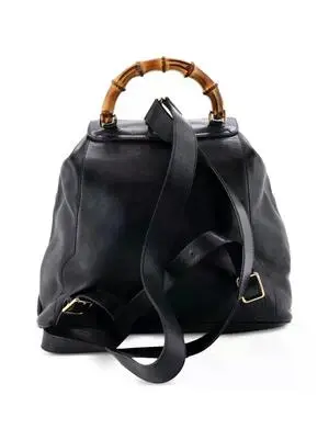 Gucci Vintage Bamboo Leather Medium Backpack