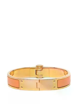 Hermès 2000-2026 Narrow Enamel Hinge Bracelet Pm Costume Bracelet - Gold