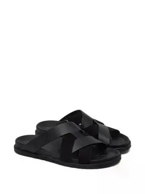 Hermès Kazimir Leather Suede Sandals