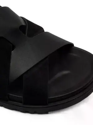Hermès Kazimir Leather Suede Sandals