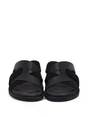 Hermès Kazimir Leather Suede Sandals