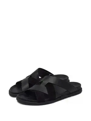 Hermès Kazimir Leather Suede Sandals