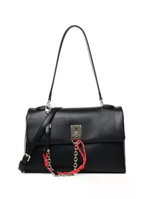 V°73 Woven-cord Chain-detail Shoulder Bag - Black