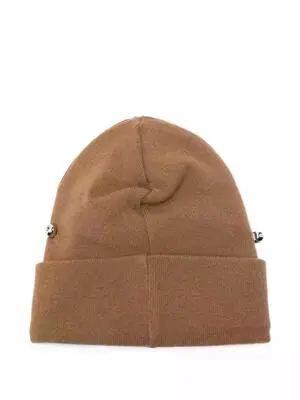 N°21 Crystal-embellished Beanie Hat - Brown