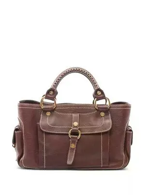Celine 2000s Boogie Leather Tote Bag - Brown