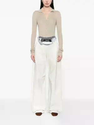 Miu Miu 2010-2026 Metallic Calfskin Sequin Embellished Belt Bag