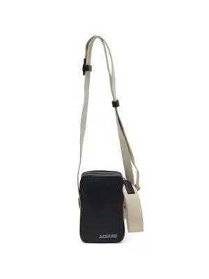 Jacquemus Le Cuerda Logo-plaque Messenger Bag - Black