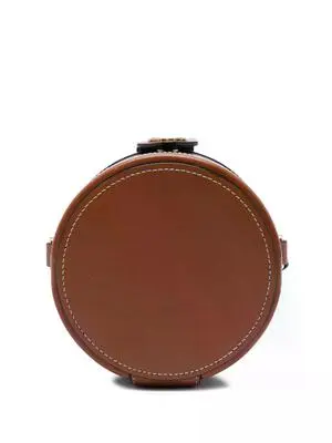 Celine 2021 Small Triomphe Coated Canvas Tambour Crossbody Bag
