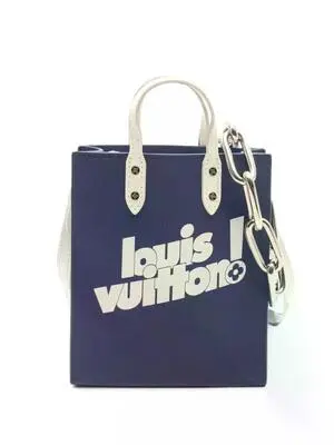LOUIS VUITTON 2021s Xs Everyday Lv Leather Tote Bag Blue