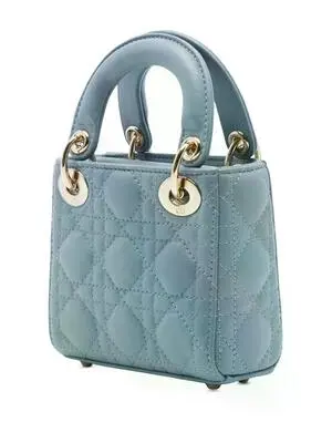Dior 2020 Micro Lambskin Cannage Lady Satchel