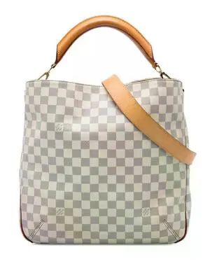LOUIS VUITTON 2012 Damier Azur Soffi Satchel - White