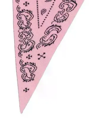 Guest In Residence Paisley-print Knitted Scarf