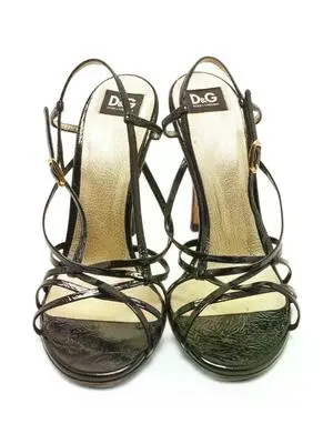 Dolce & Gabbana Patent Leather Slingback Sandals