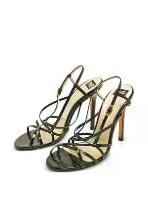 Dolce & Gabbana Patent-leather Slingback Sandals