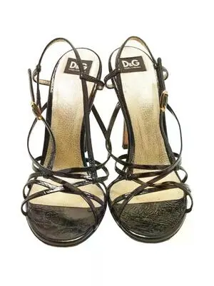 Dolce & Gabbana Patent-leather Slingback Sandals