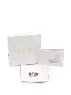 Dior Cd Navy Drop Earrings