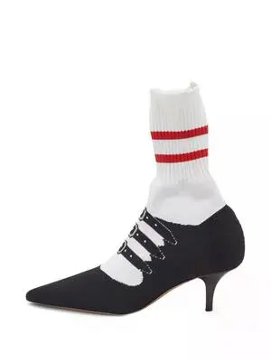Marni Knit Pointed Toe Ankle Boots - Black
