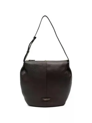 THE BRIDGE Grainy Leather Shoulder Bag - Brown