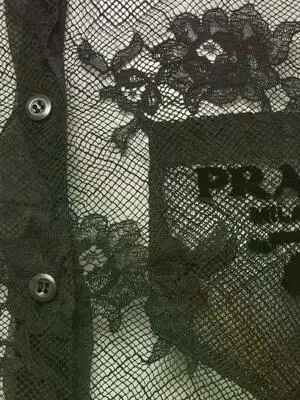 Prada Floral Lace Cropped Top