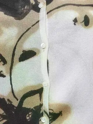 Dior Abstract-print Knitted Camisole Top And Cardigan Set