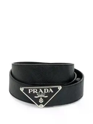 Prada Saffiano Leather Belt - Black