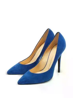 GIUSEPPE ZANOTTI Pointed-toe Suede Pumps - Blue