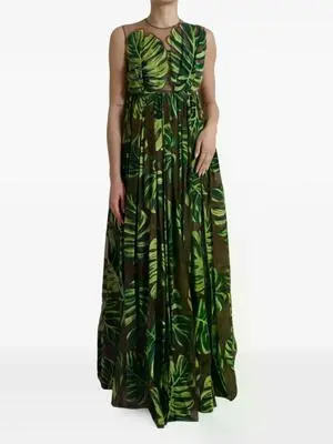 Dolce & Gabbana Leaf-print Maxi Dress