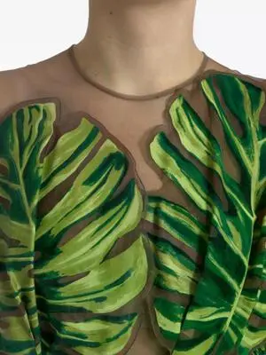 Dolce & Gabbana Leaf-print Maxi Dress