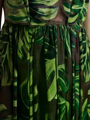 Dolce & Gabbana Leaf-print Maxi Dress