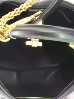 Valentino Garavani Roman Stud Top Handle Bag Quilted Leather Small Satchel - Black